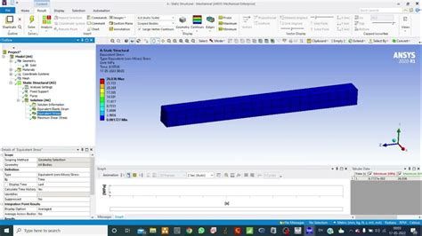 point load analysis on cantilever beam in ansys static structural