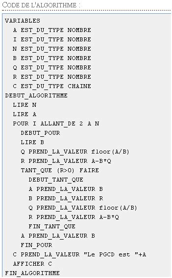 Algorithme De PGCD Forum De Maths 289506