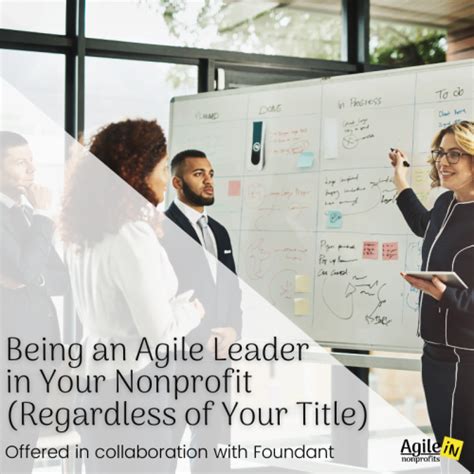 Agile Trainings For Nonprofits On Their Agile Journey Agile In Nonprofits