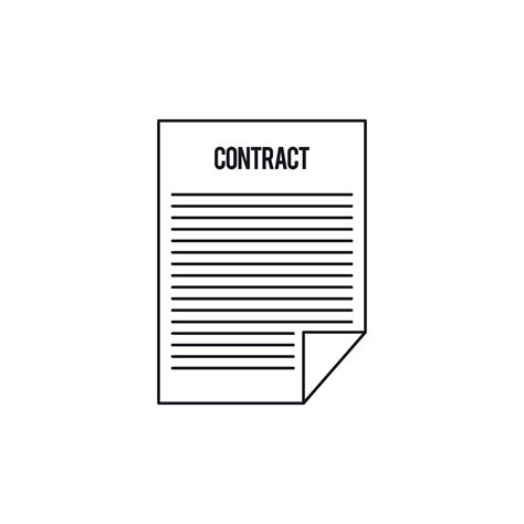 Contract Icon Outline Style 14410863 Vector Art At Vecteezy