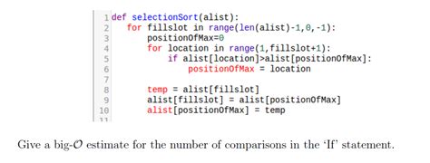 solved 1 def selectionsort alist fillslot positionofmax o