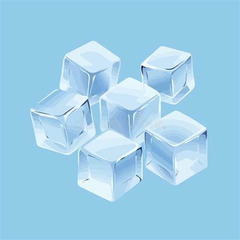 Ice Cubes Vector Flat Minimalistic Isolated Illustration Stock Vector Illustration Of Flat