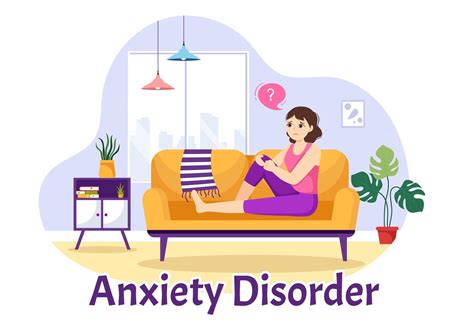 Anxiety Disorder Illustration With Frustrated Person Nervous Problem
