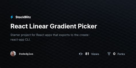 React Linear Gradient Picker Stackblitz