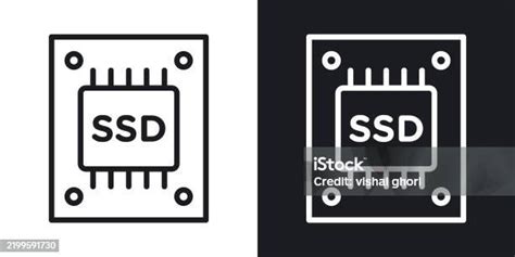 Ssd 드라이브 아이콘은 웹 사이트 디자인을 위해 흑백으로 획을 그립니다 0명에 대한 스톡 벡터 아트 및 기타 이미지 0명 그림자 노트북 Istock