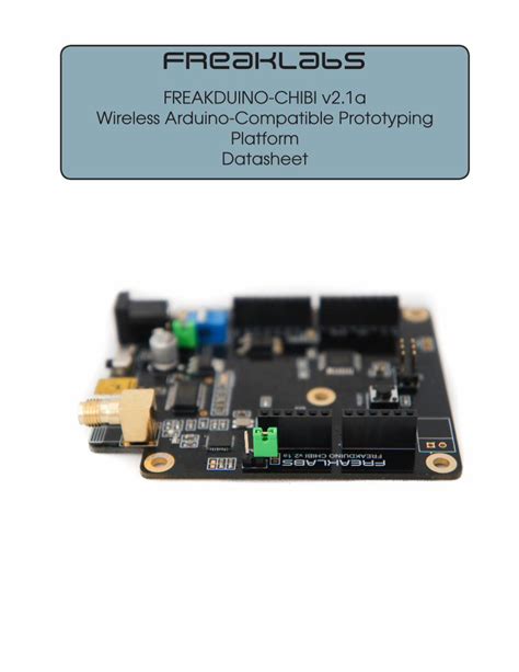 Pdf Freakduino Chibi V2 1a Wireless Arduino Compatible V2 1