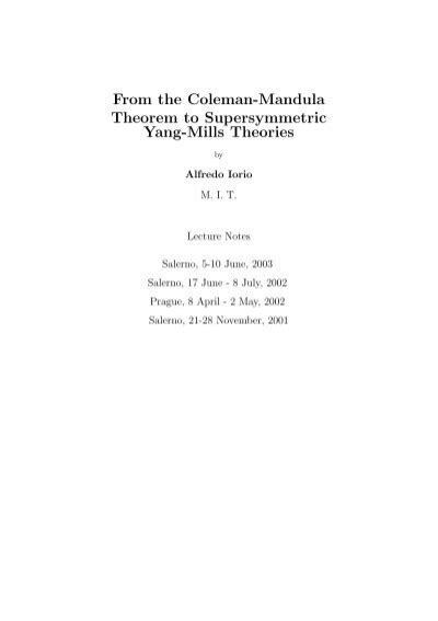 Lecture Notes Institute Of Particle And Nuclear Physics