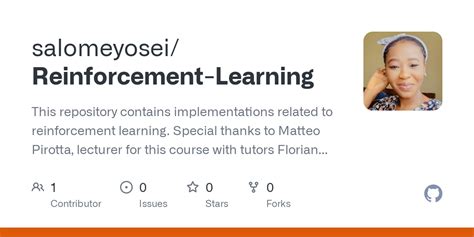 GitHub Salomeyosei Reinforcement Learning This Repository Contains Implementations Related To
