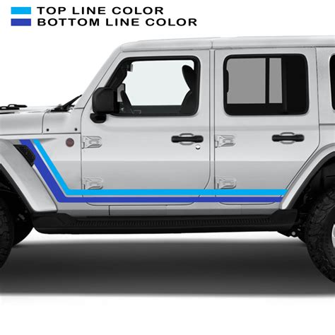 Retro Body Stripe Kit Graphic Set Jeep Wrangler Scrambler