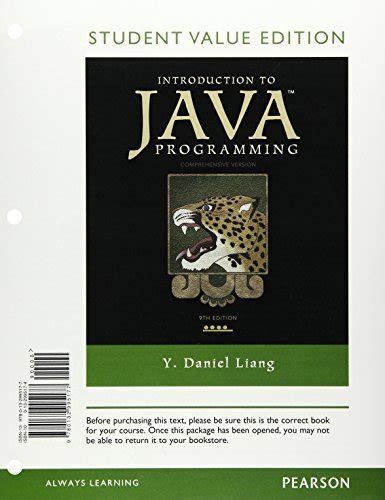 Introduction to Java Programming, Comprehensive Version, Student Value (9th Edition) 9th edition ...