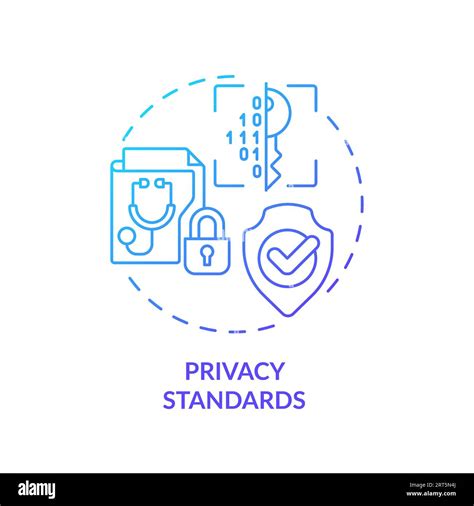 Blue Linear Gradient Icon Privacy Standards Concept Stock Vector Image And Art Alamy