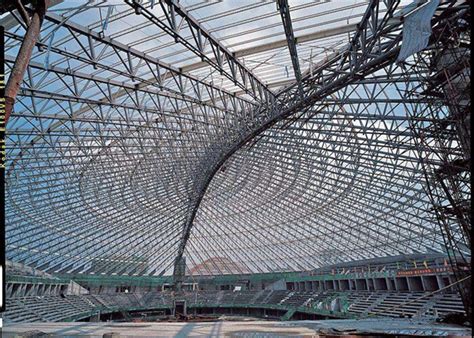 Etfe Ptfe Coated Stadium Membrane Structural Steel Fabric Roof Truss