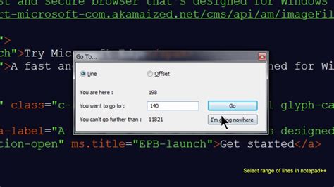 Select Range Of Lines In Notepad Youtube