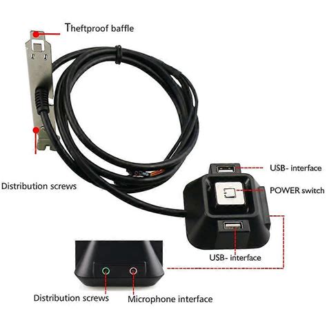 desktop computer case switch reset hdd button switch with dual usb