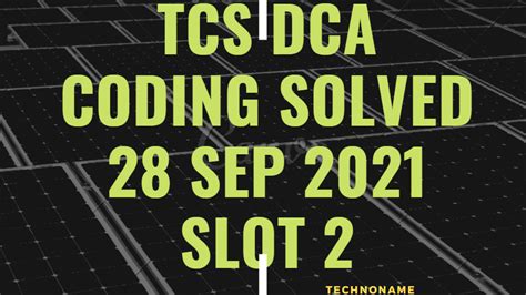 Tcs Digital Capability Assessment Solutions 28 Sept 2021 Technoname