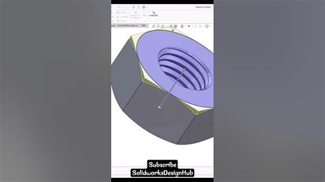 Hexagonal Nut Part 2 3ddesign Solidworks 3dmodeling Cad Design