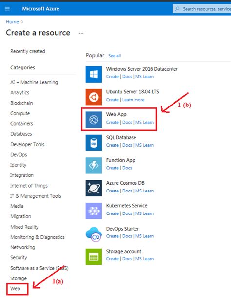Azure Web App Working Features Steps To Create