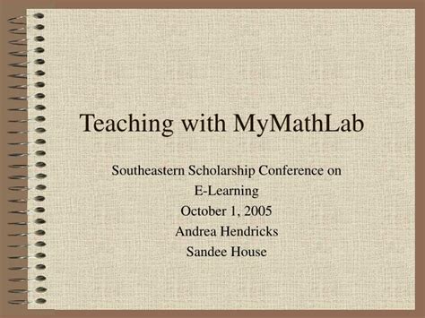 Ppt Teaching With Mymathlab Powerpoint Presentation Free Download Id 381541