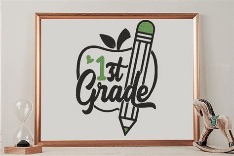 1st Grade Apple Pencil · Creative Fabrica