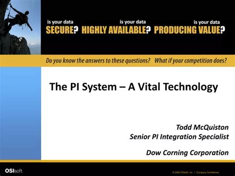 PPT The PI System A Vital Technology PowerPoint Presentation Free Download ID 3142214