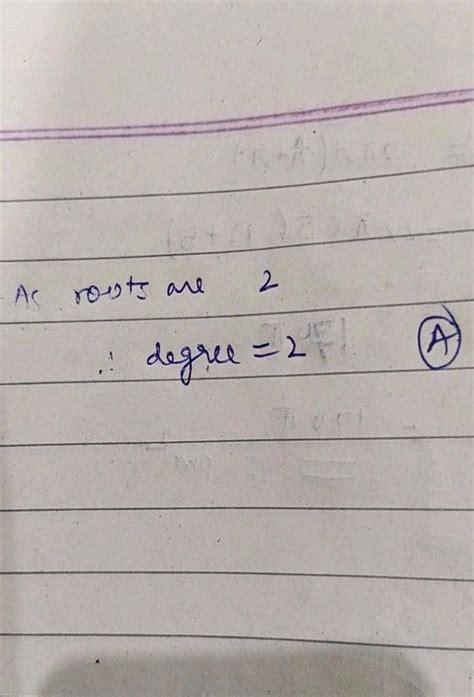 The Degree Of Polynomial Having Zeroes 3 And 4 Only Is Begin{array}{ll
