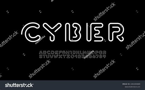Digital Style Alphabet Font Segment Rounded Stock Vector Royalty Free Digital Style Alphabet Font Segment Rounded Stock Vector Royalty Free