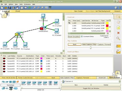 Koneksi Jaringan 2 Lantai Dengan 6 Client Menggunakan 2 Switch Rahmat Fauzi