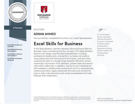 Adnan Ahmed On Linkedin Learning Excel Knowledge Msexcel Quarantine Coursera