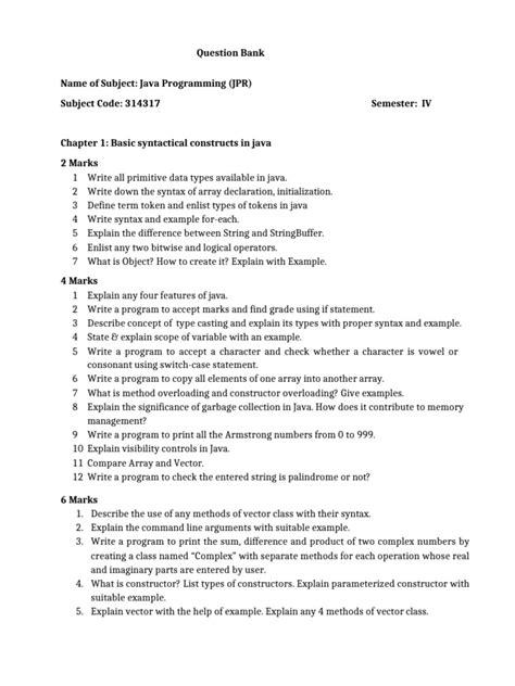 Jpr Qb Pdf Method Computer Programming Inheritance Object