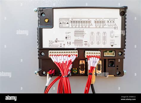 Close Up Of A Plc Showcasing Its Intricate Wiring Connectors And Advanced Technology For