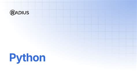 Python Radius