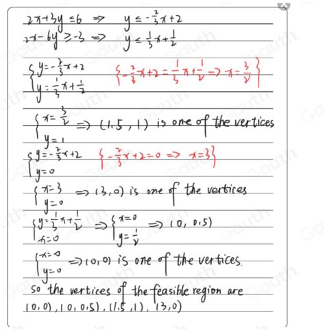 solved the constraints of a problem are listed below what [coordinate geometry] gauthmath