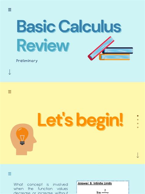 Basic Calculus Achievement Exam Reviewer Download Free Pdf