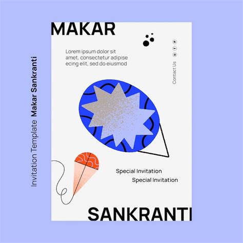 Free Psd Makar Sankranti Template Design