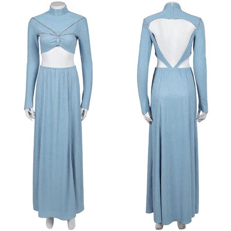 Padme Amidala Women Blue Dress Carnival Halloween Cosplay Costume Cossky