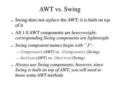 ppt implementing guis in java powerpoint presentation free download