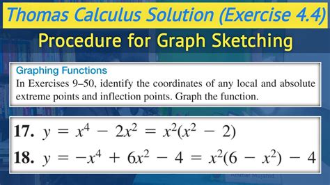Thomas Calculus Solution Exercise 4 4 Q17 And Q18 Procedure For