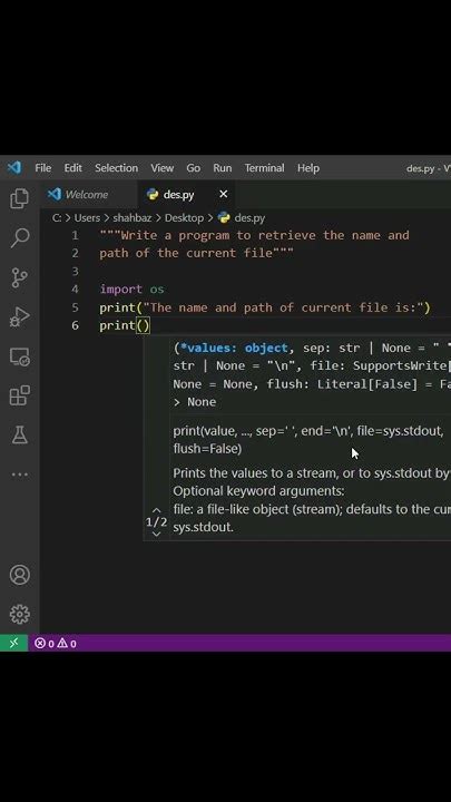 Python Tutorial Retrieve Name And Path Of Current File Youtube
