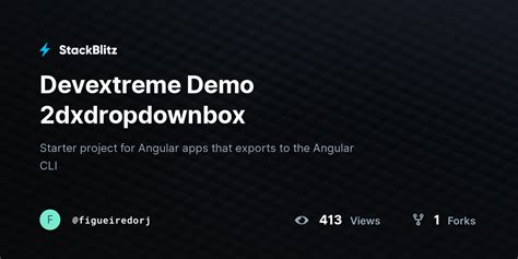 Devextreme Demo 2dxdropdownbox StackBlitz