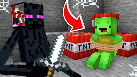 JJ Become Enderman MIND To KIDNAP Mikey In Minecraft Maizen YouTube