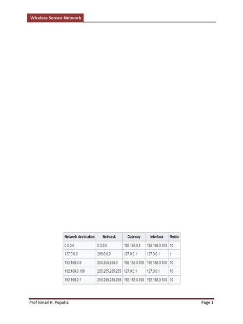 Analysis Of Routing Table Pdf