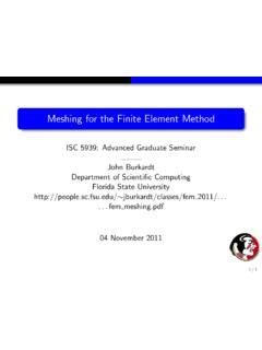 Meshing For The Finite Element Method Meshing For The Finite Element Method Pdf PDF PRO