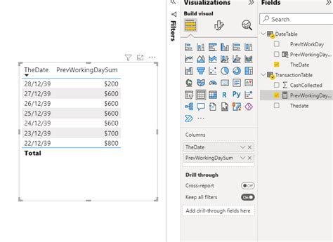 Powerbi Dax Calculate A Metric For Another Day In The Calendar Table