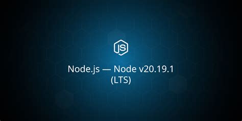 Nodejs — Node V20191 Lts