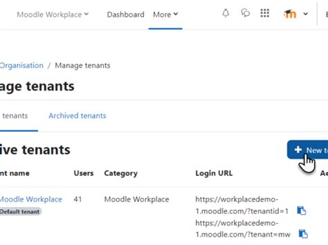 Create Multi Tenancy Within One Lms With Moodle Workplace 4