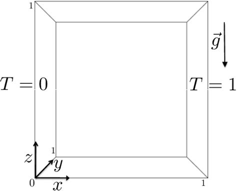Differentially Heated Cavity The Temperatures Are Prescribed At The