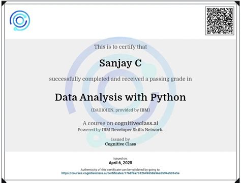 dataanalysis python ibm cognitiveclass lifelonglearning
