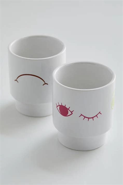 Face Stacking Mug Set Of 2 Urban Outfitters