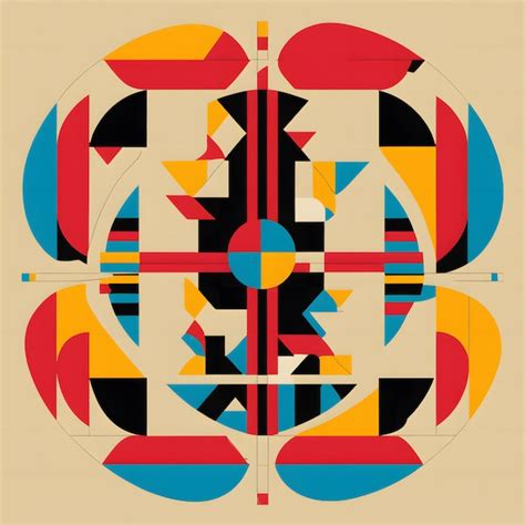 Premium Ai Image Geometric Pattern In Retro Style Abstract Background