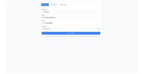 Account Settings Free React Tailwind Component